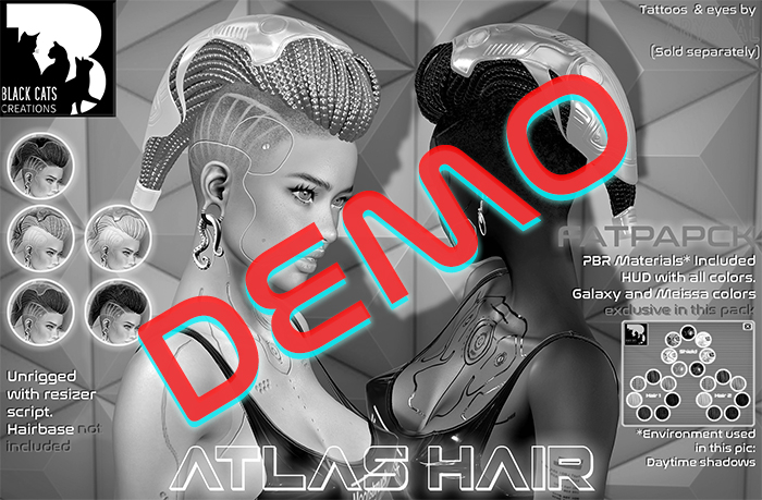 Second Life Marketplace - [BCC] Atlas Hair - DEMO - ADD ME